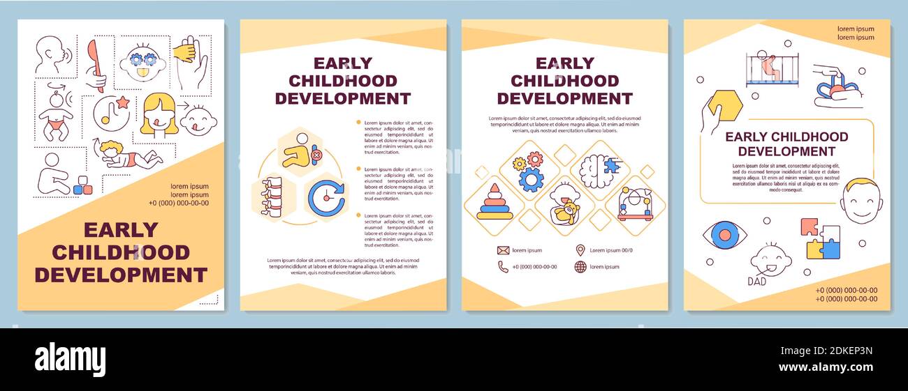 Early childhood development brochure template. Toddler, preschool ...