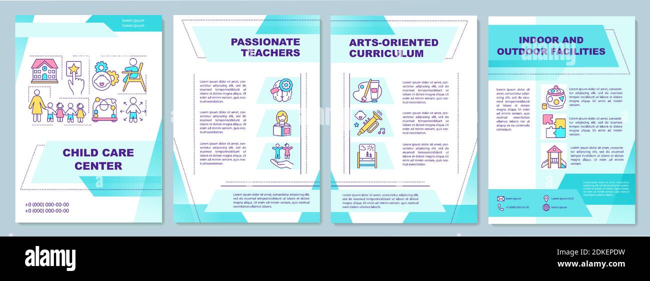 Child care center brochure template. Passionate teachers, curriculum ...