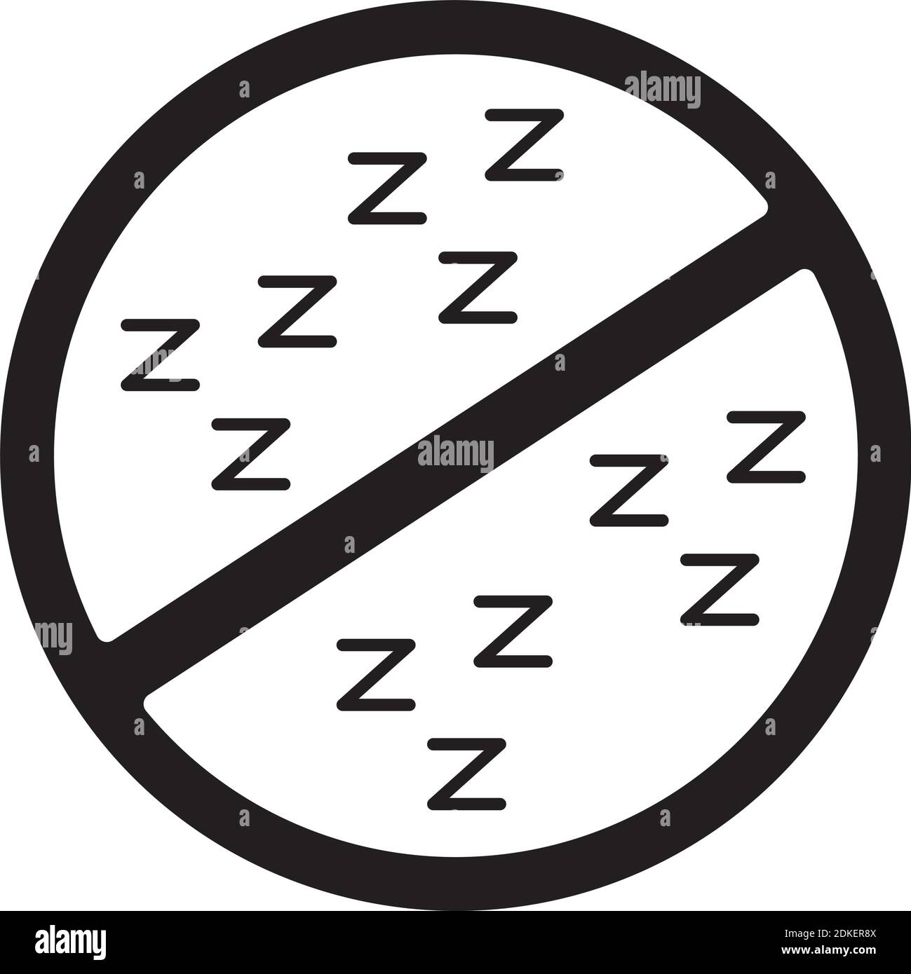 dont sleep signal silhouette style icon vector illustration design ...