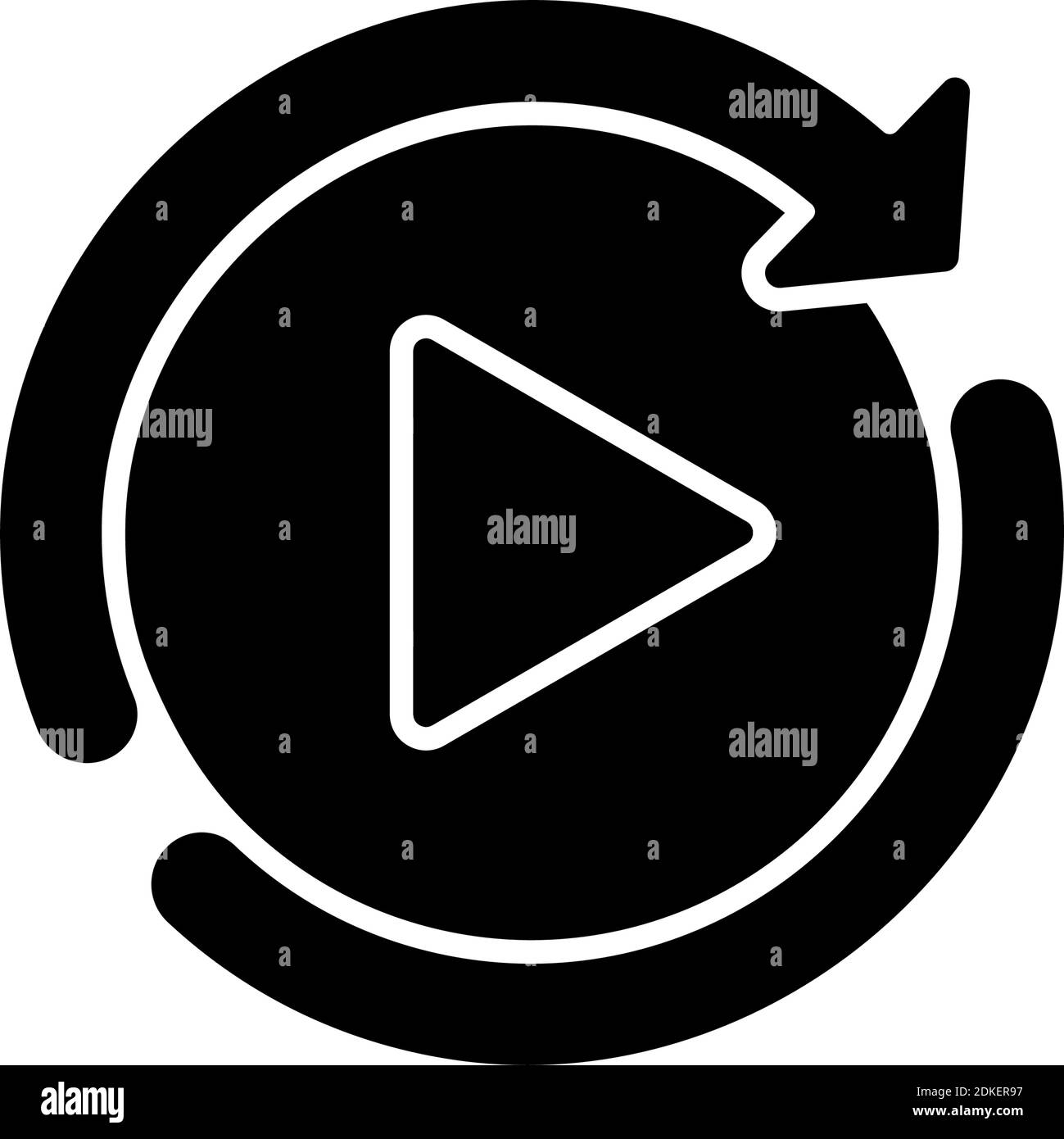 Restart black glyph icon Stock Vector Image & Art - Alamy