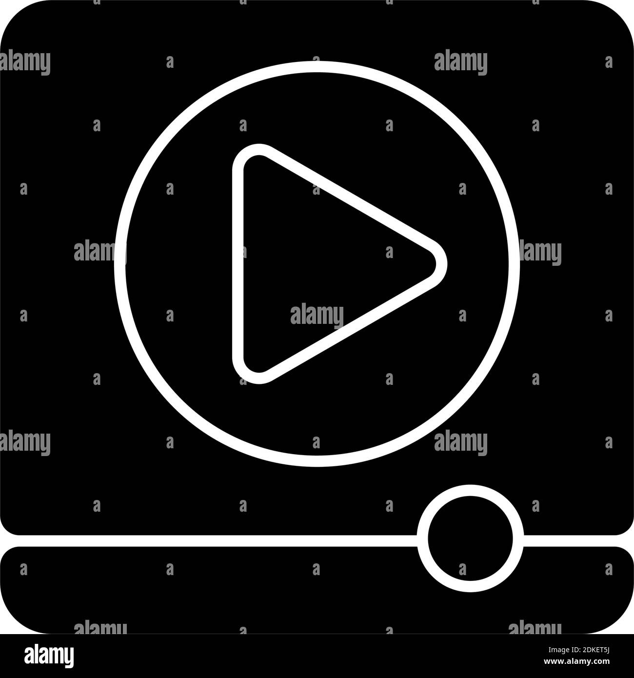 Watching ads black glyph icon Stock Vector Image & Art - Alamy