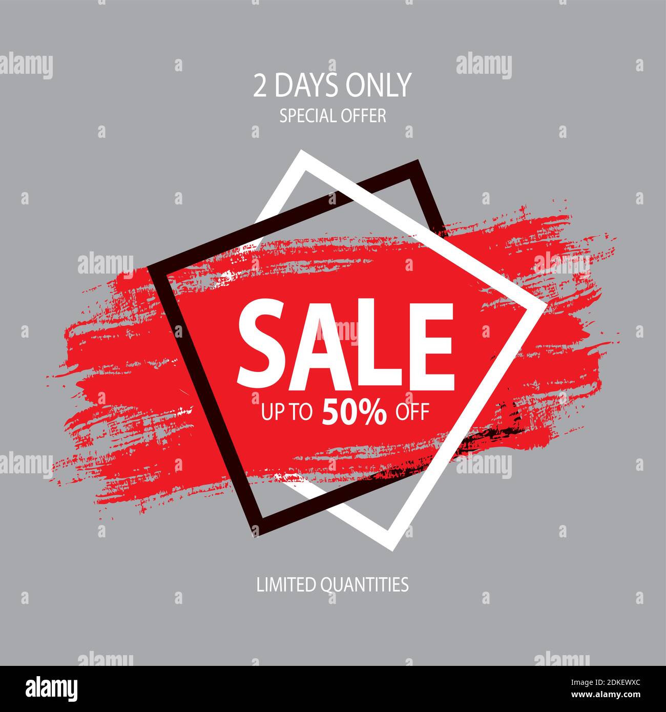 Sale banner or background with text,foursquare and brush style design ...