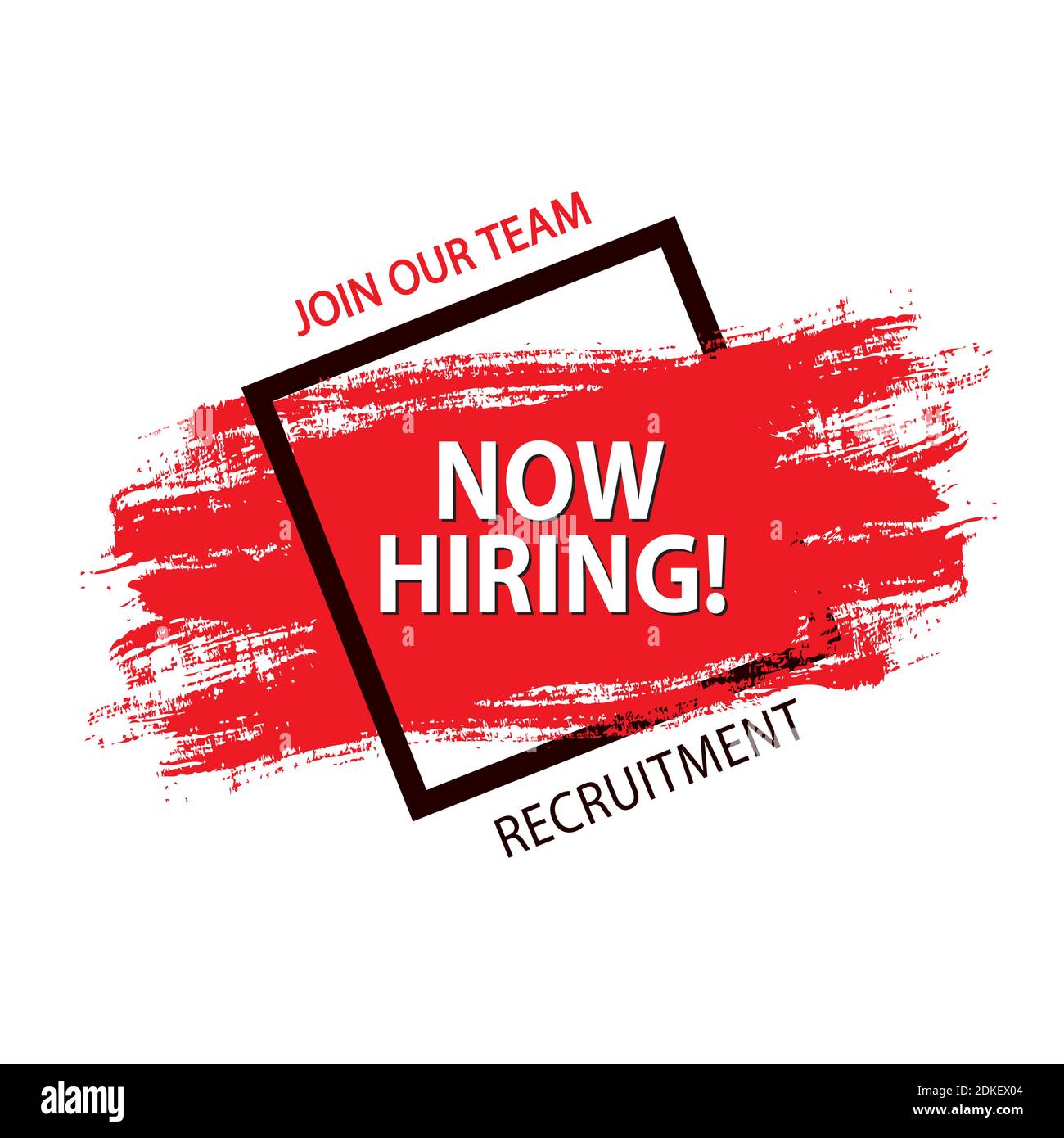 Now hiring- banner or background with text and brush style design ...