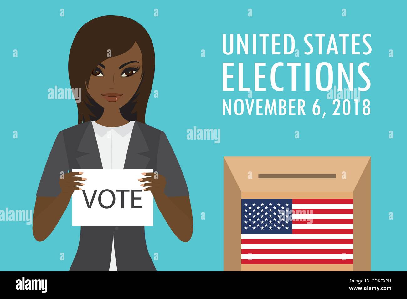 Woman vote poster Stock Vector Images - Alamy