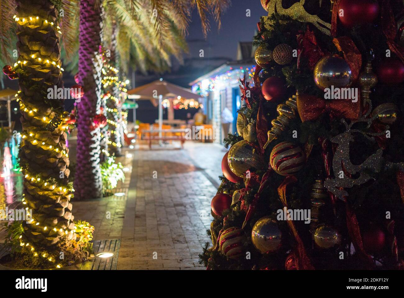 Scenic Christmas decorations on walterz plant on the caribbean island ...