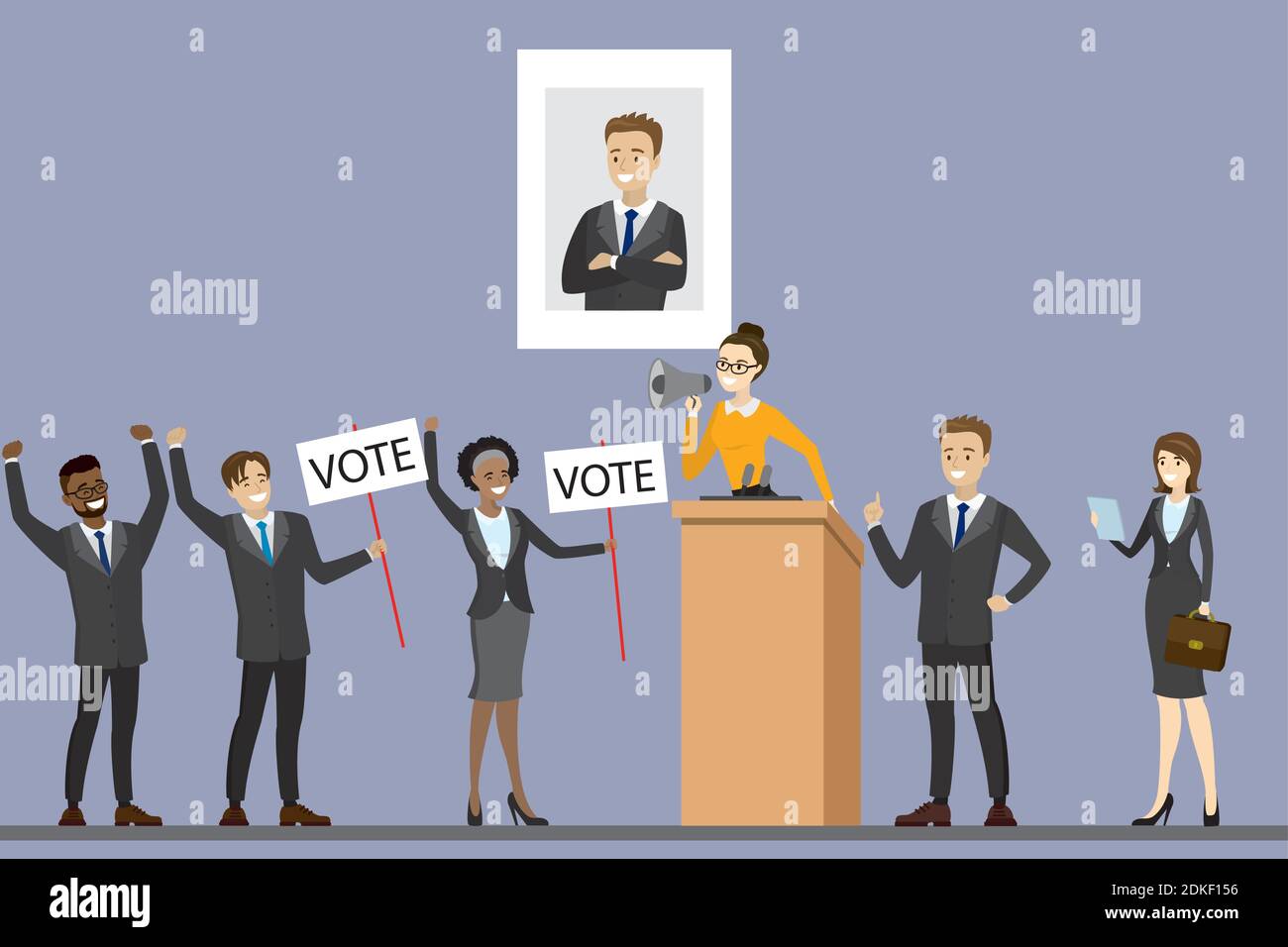 Election campaign campaigning Stock Vector Images - Alamy