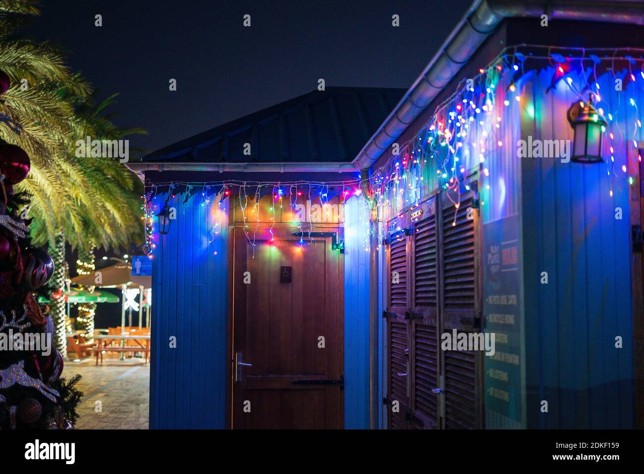 Scenic Christmas decorations on walterz plant on the caribbean island ...