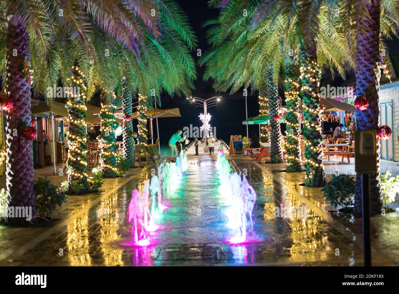 Scenic Christmas decorations on walterz plant on the caribbean island ...
