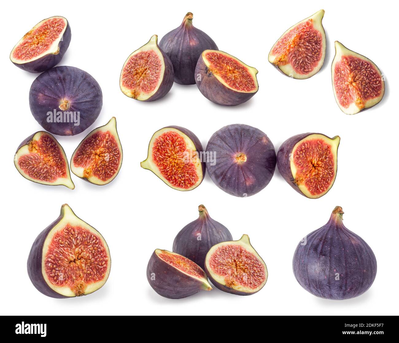 Set figs sweet juicy Cut Out Stock Images & Pictures - Alamy