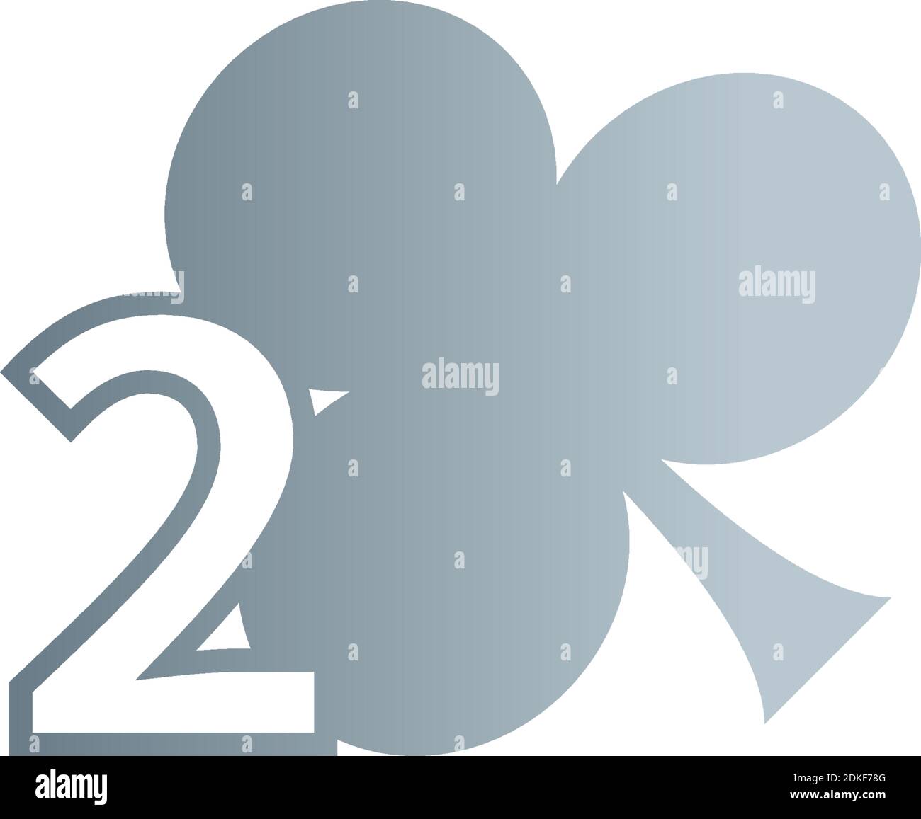 Number 2 logo combined with shamrock icon design vector Stock Vector ...