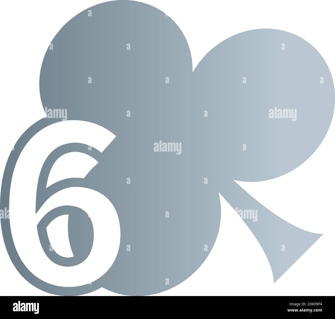 Number 6 logo combined with shamrock icon design vector Stock Vector ...