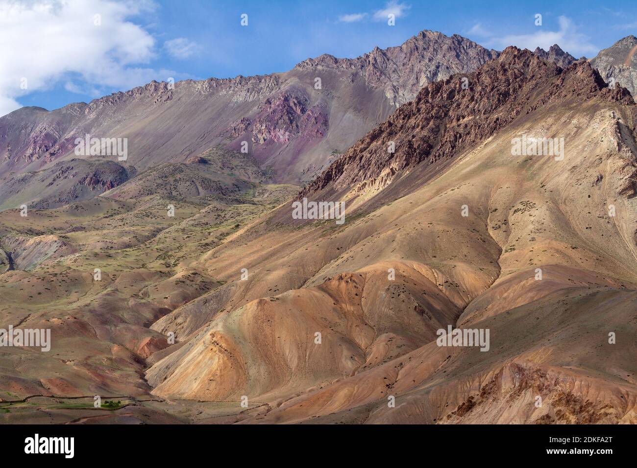 Lamayuru moonland - Picturesque lifeless mountain landscape on a ...