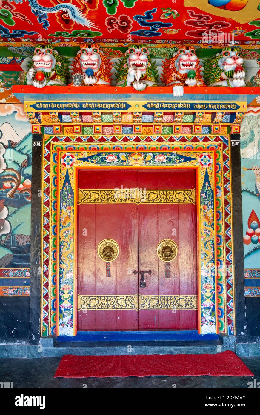 Colorfully decorated, with a skillfully made and ornate doorknobs ...