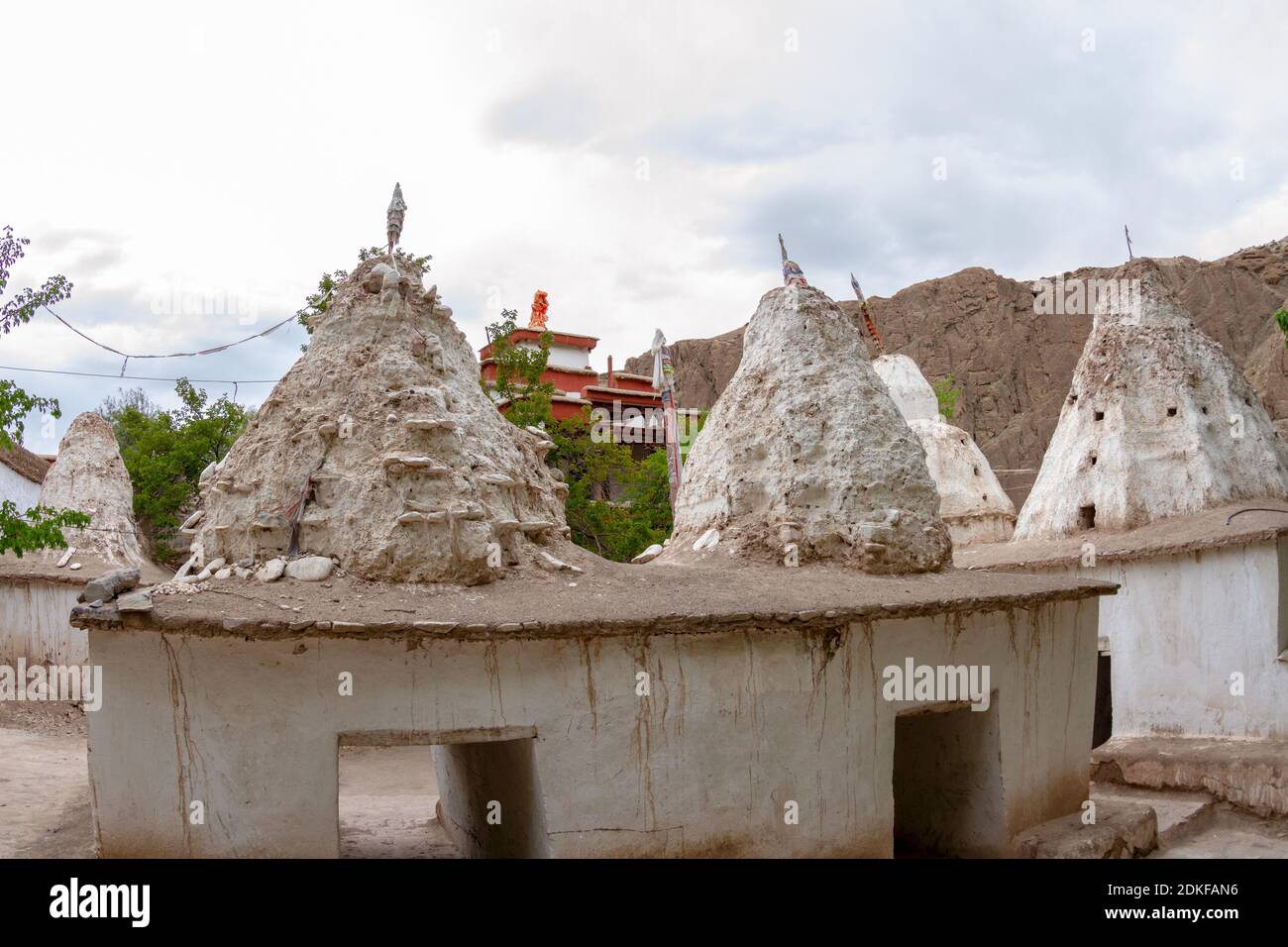 Ancient stupas (chortens) in the form of arches-entrances in the ...