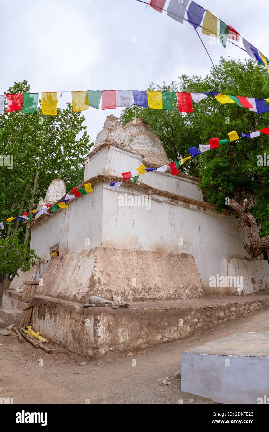 Ancient stupas (chortens) in the form of arches-entrances in the ...