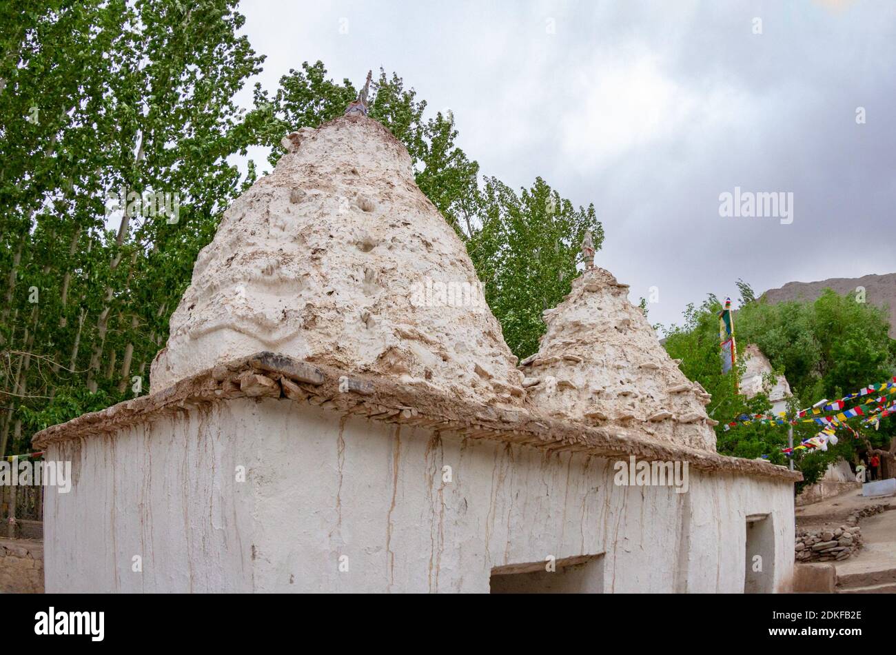 Ancient stupas (chortens) in the form of arches-entrances in the ...