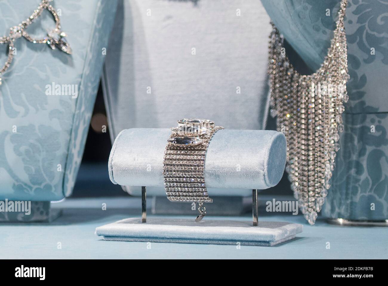 Milan, Italy - September 23, 2017: Jewelry in a luxury retail store ...
