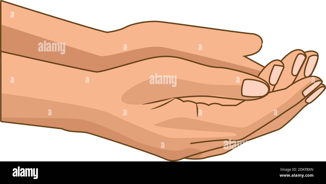 hands human receiving isolated icon vector illustration design Stock ...