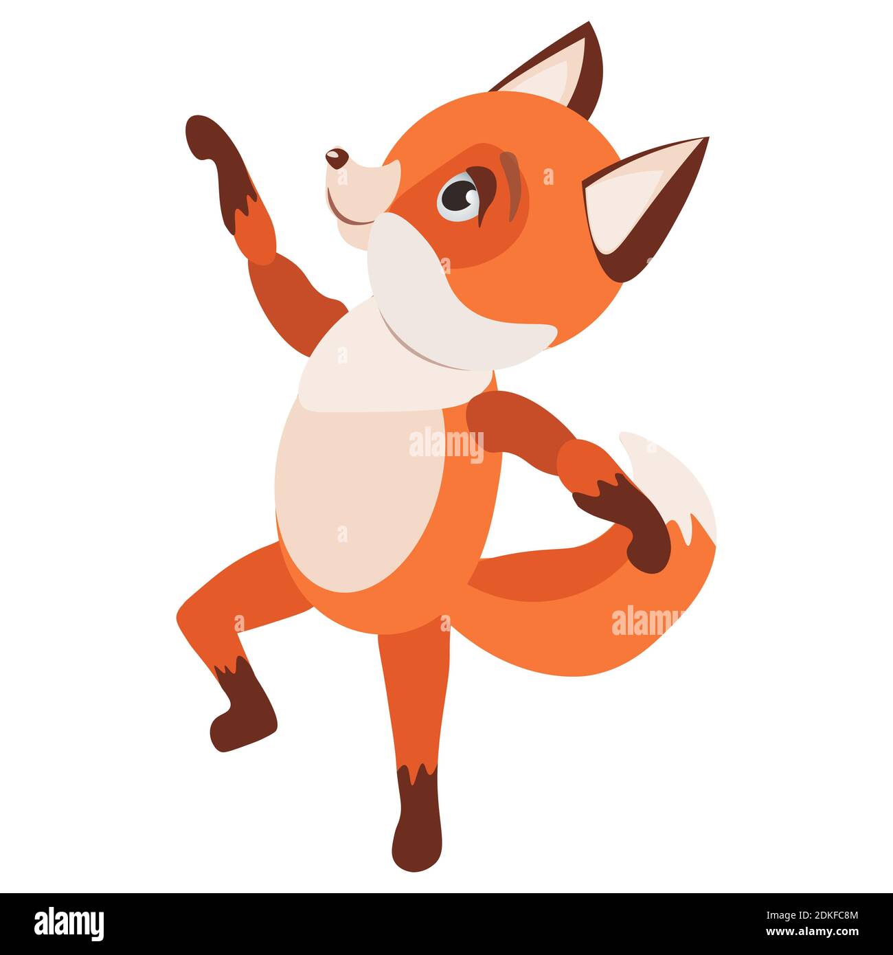 Little red fox is happy dancing Stock Vector Image & Art - Alamy