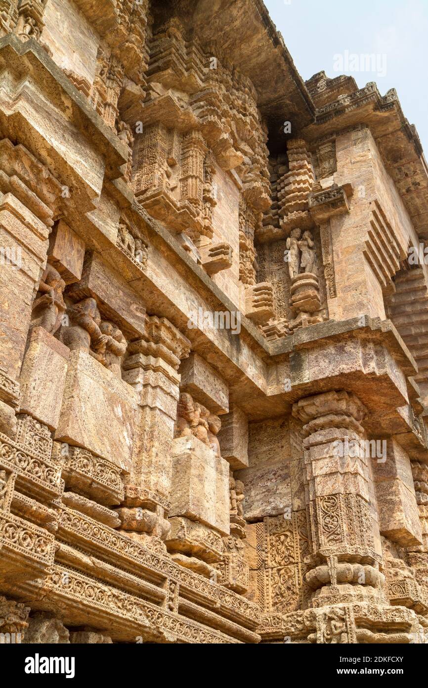 Intricate Sculptures Stone Carving On The Walls Of The Ancient Hindu