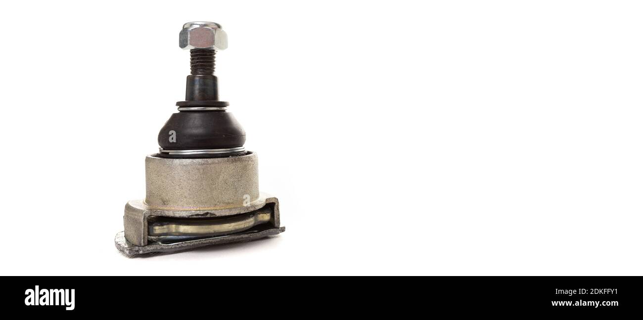 ball joint on white background, car suspension detail, repair concept ...