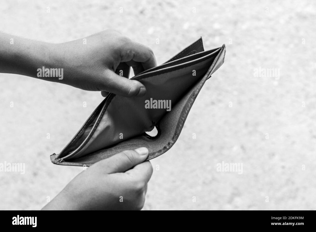Empty wallet white background Black and White Stock Photos & Images - Alamy