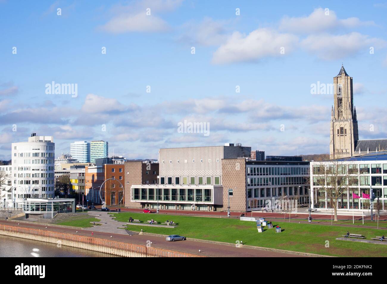Center of Arnhem in the Netherlands, with St. Eusebius church Stock ...