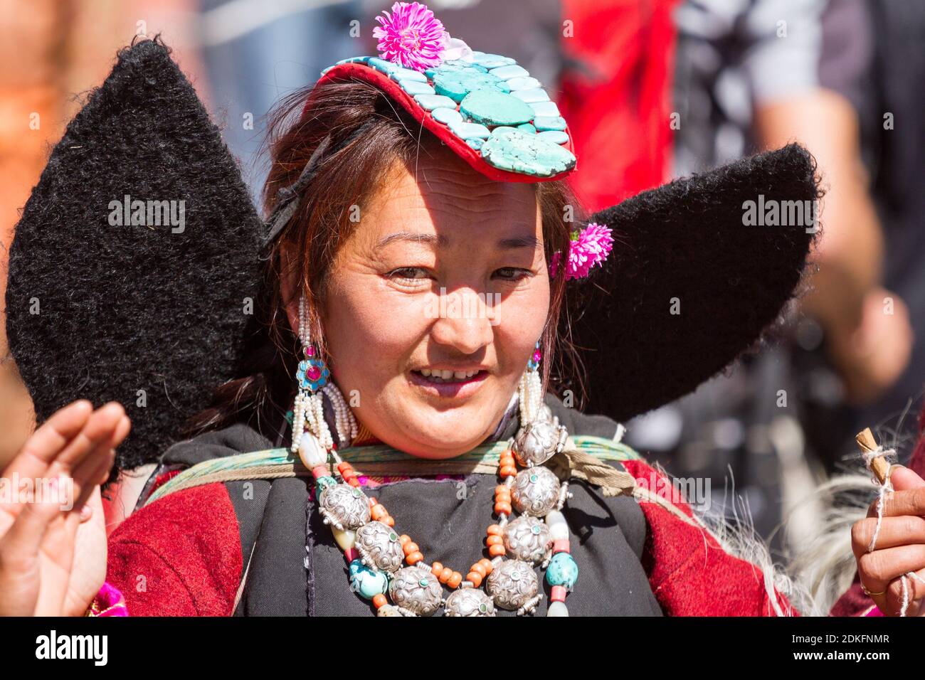 Leh, Jammu and Kashmir, India - Sep 01, 2012: the Ladakhi tribal woman ...
