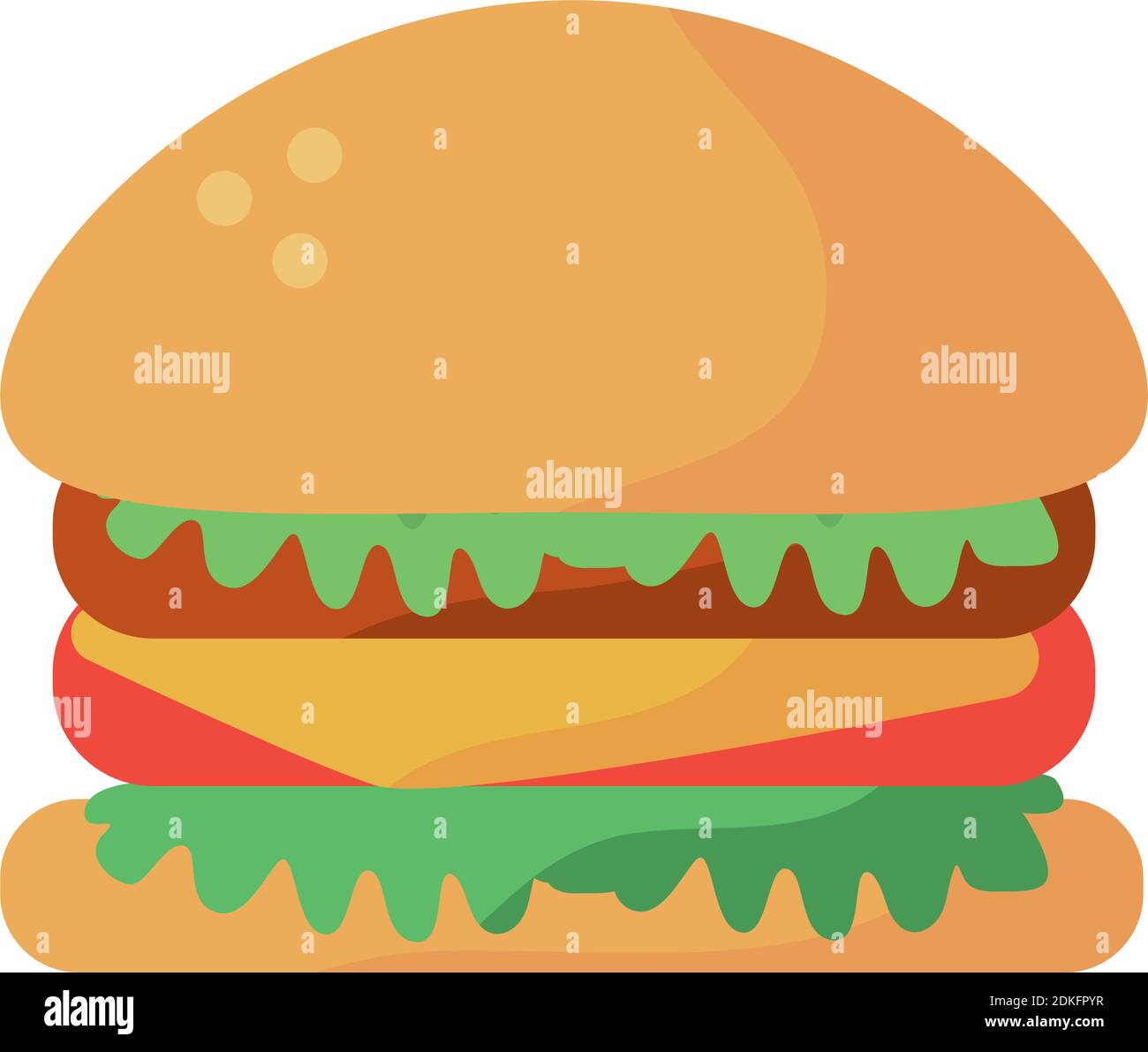 fresh hamburger fast food icon vector illustration design Stock Vector ...