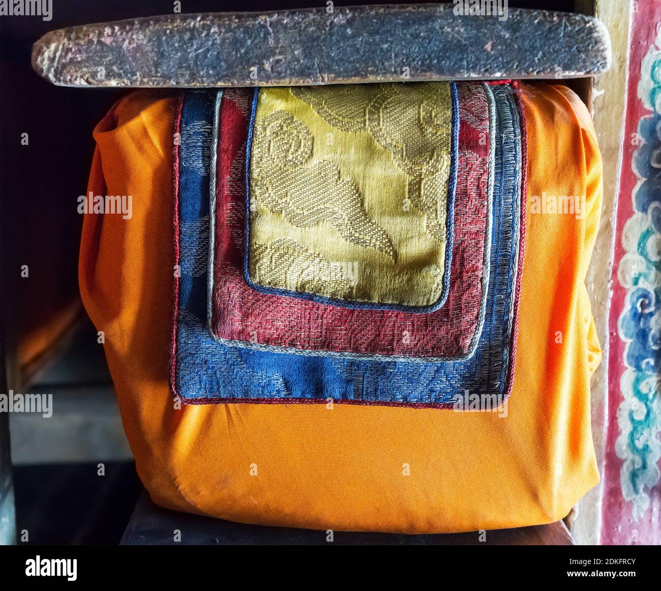 The book from the ancient Tibetan buddhist library. Himalayas, Ladakh ...