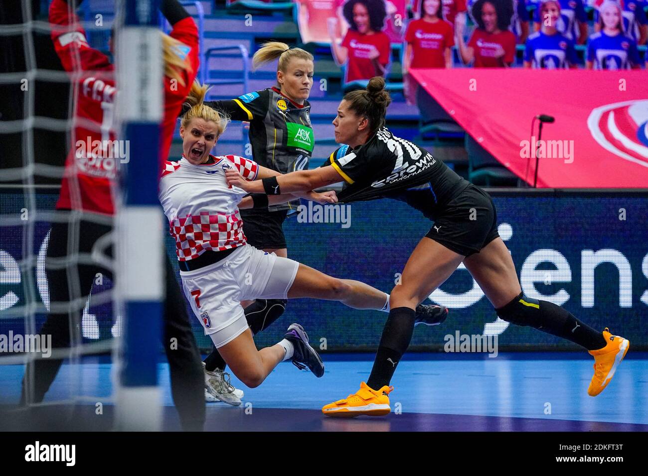 KOLDING, DENMARK - DECEMBER 15: Dora Krsnik of Croatia, Emily Bolk of ...
