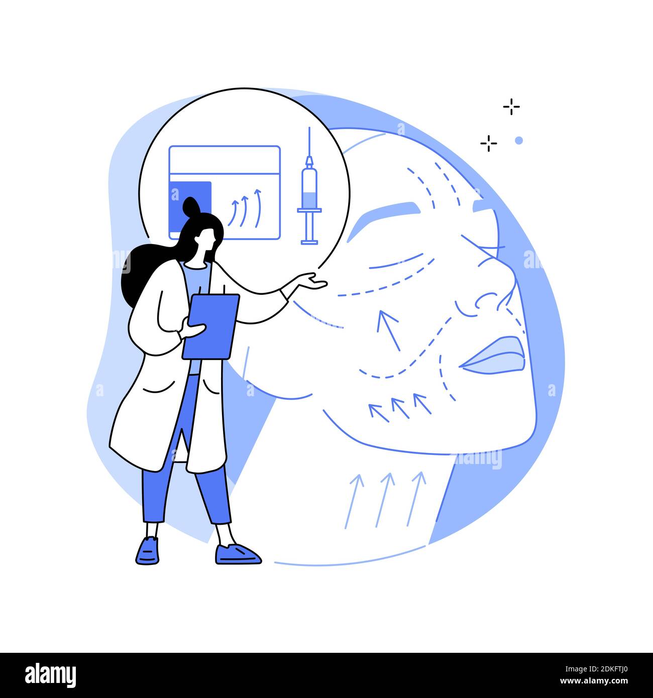 Face lifting abstract concept vector illustration Stock Vector Image ...