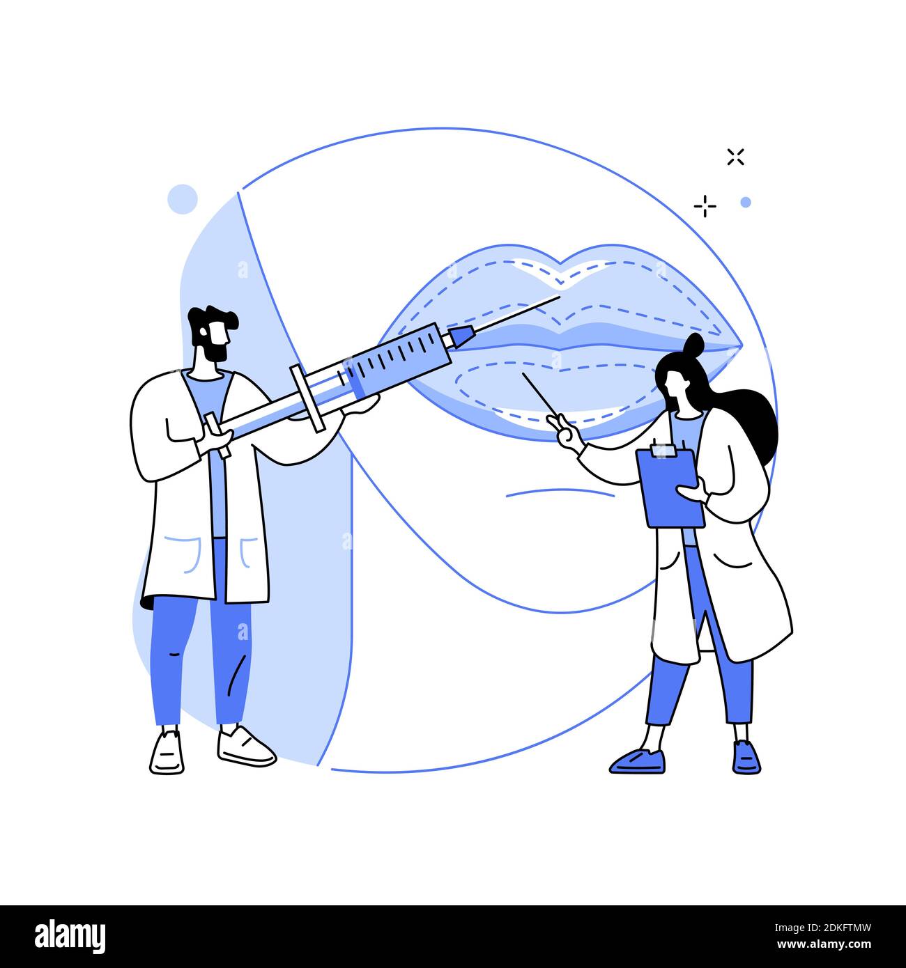 Lip injections abstract concept vector illustration Stock Vector Image ...