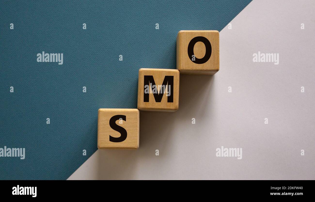 SMO symbol. Wooden cubes with word 'SMO - social media optimization ...