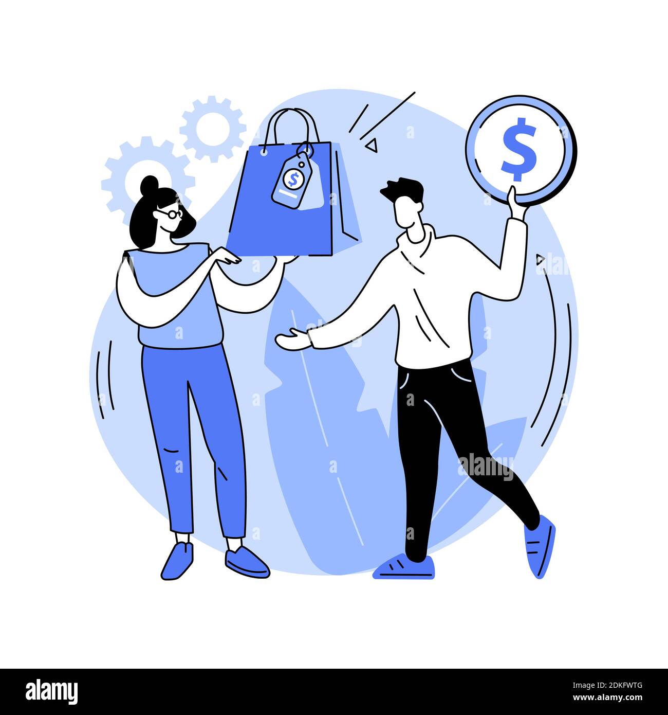 Personalized selling abstract concept vector illustration Stock Vector ...