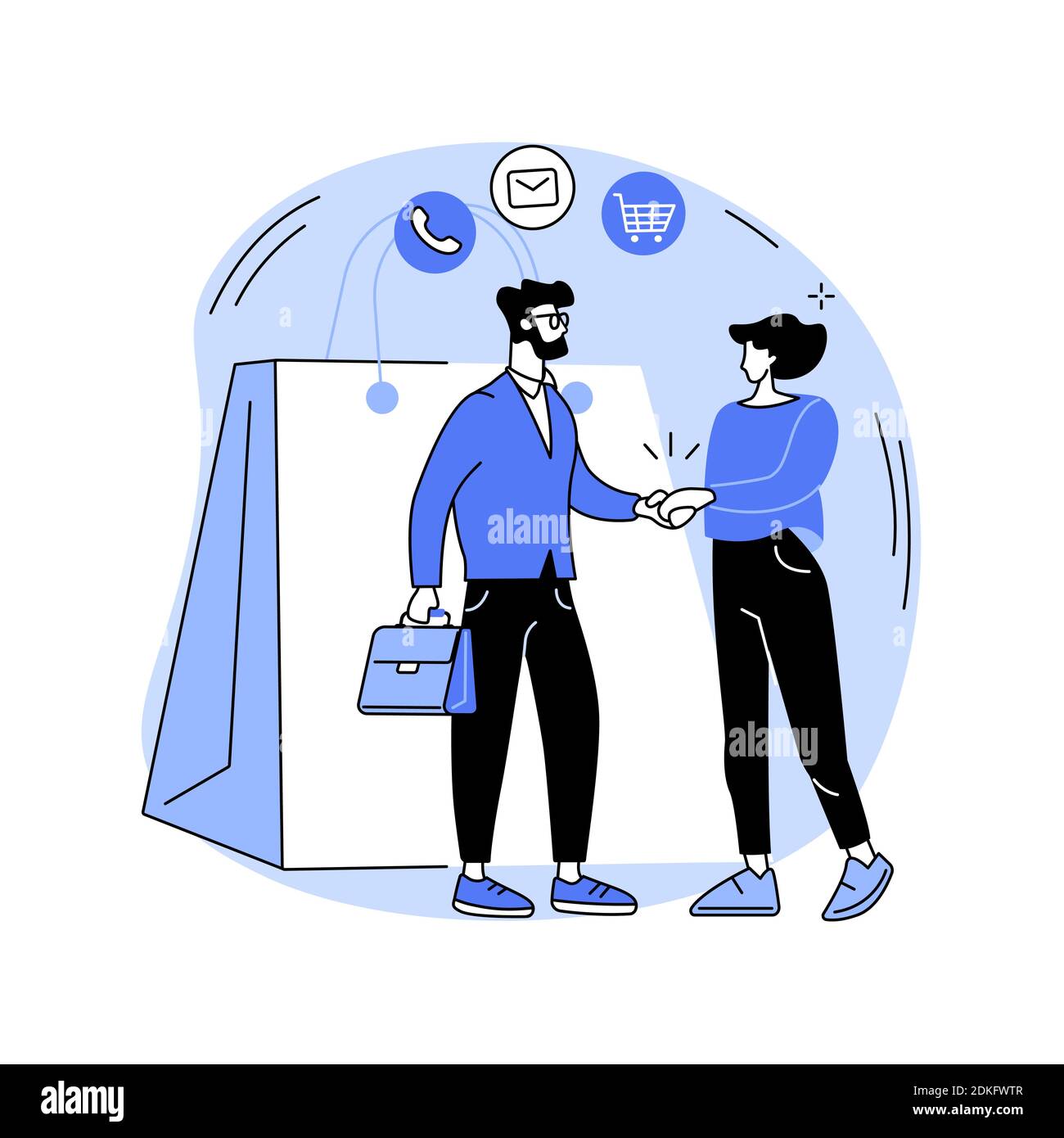 Sales representative abstract concept vector illustration Stock Vector ...