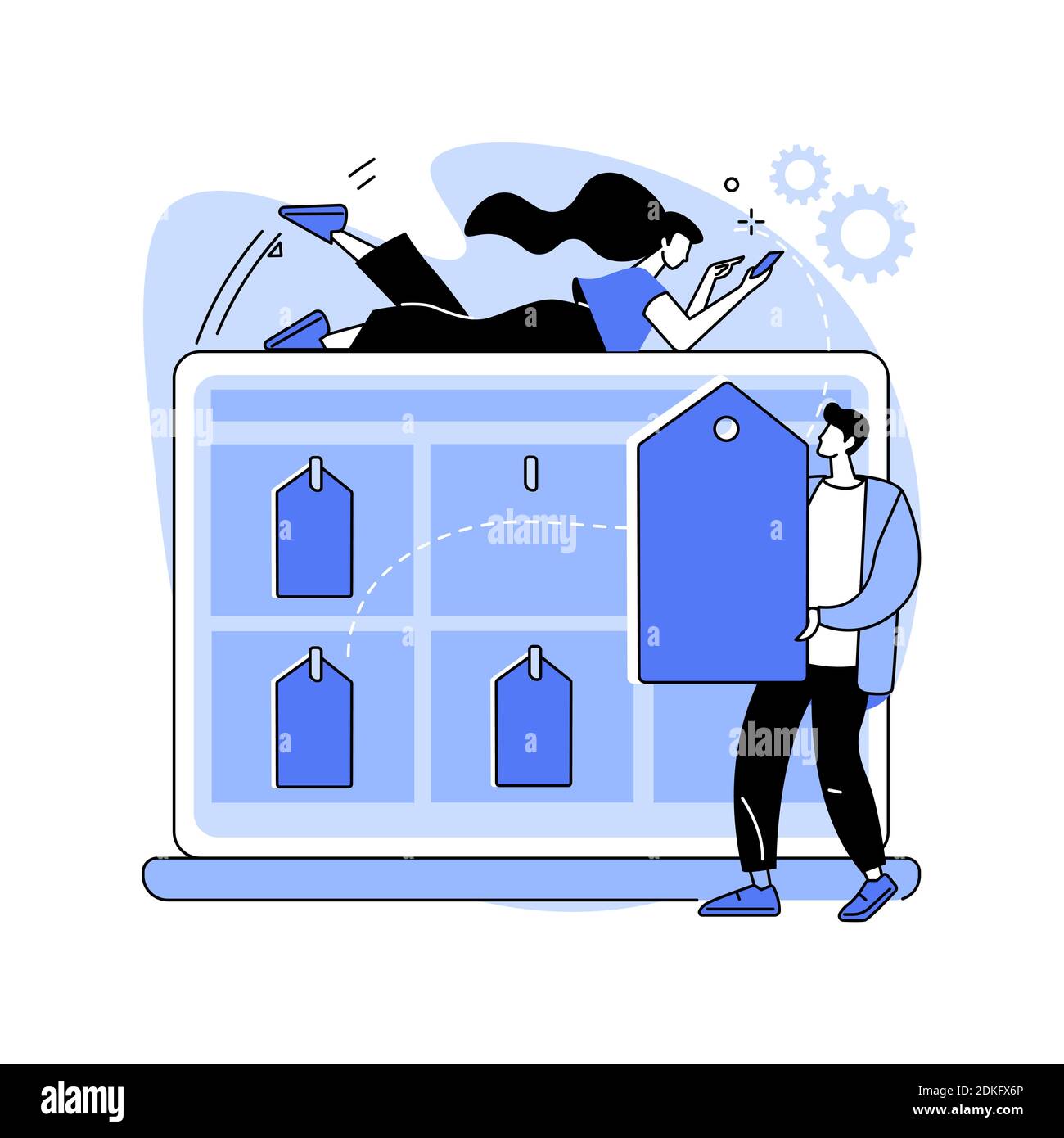 Tag management abstract concept vector illustration Stock Vector Image ...