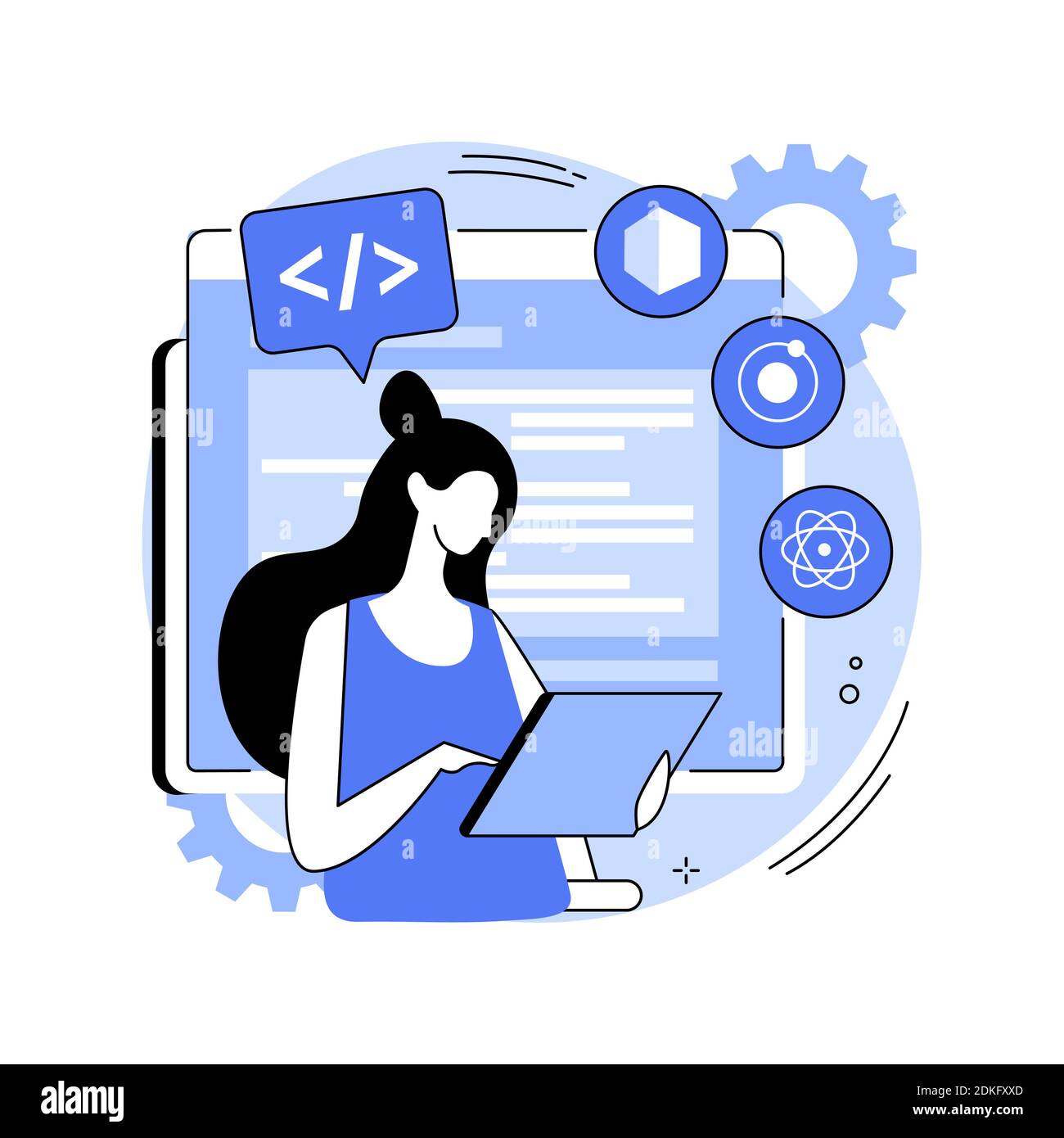 Cross-platform frameworks abstract concept vector illustration Stock ...