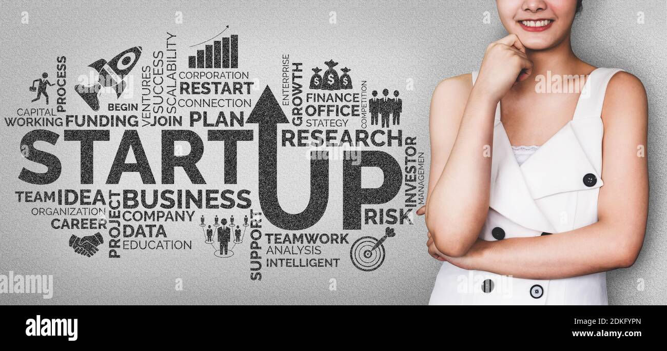 Start Up Business of Creative People Concept - Modern graphic interface ...