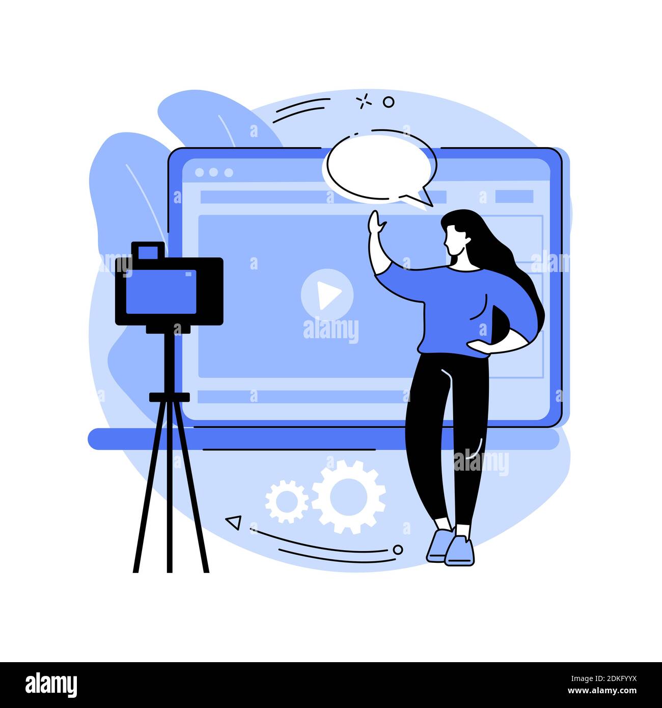Vlog abstract concept vector illustration Stock Vector Image & Art - Alamy