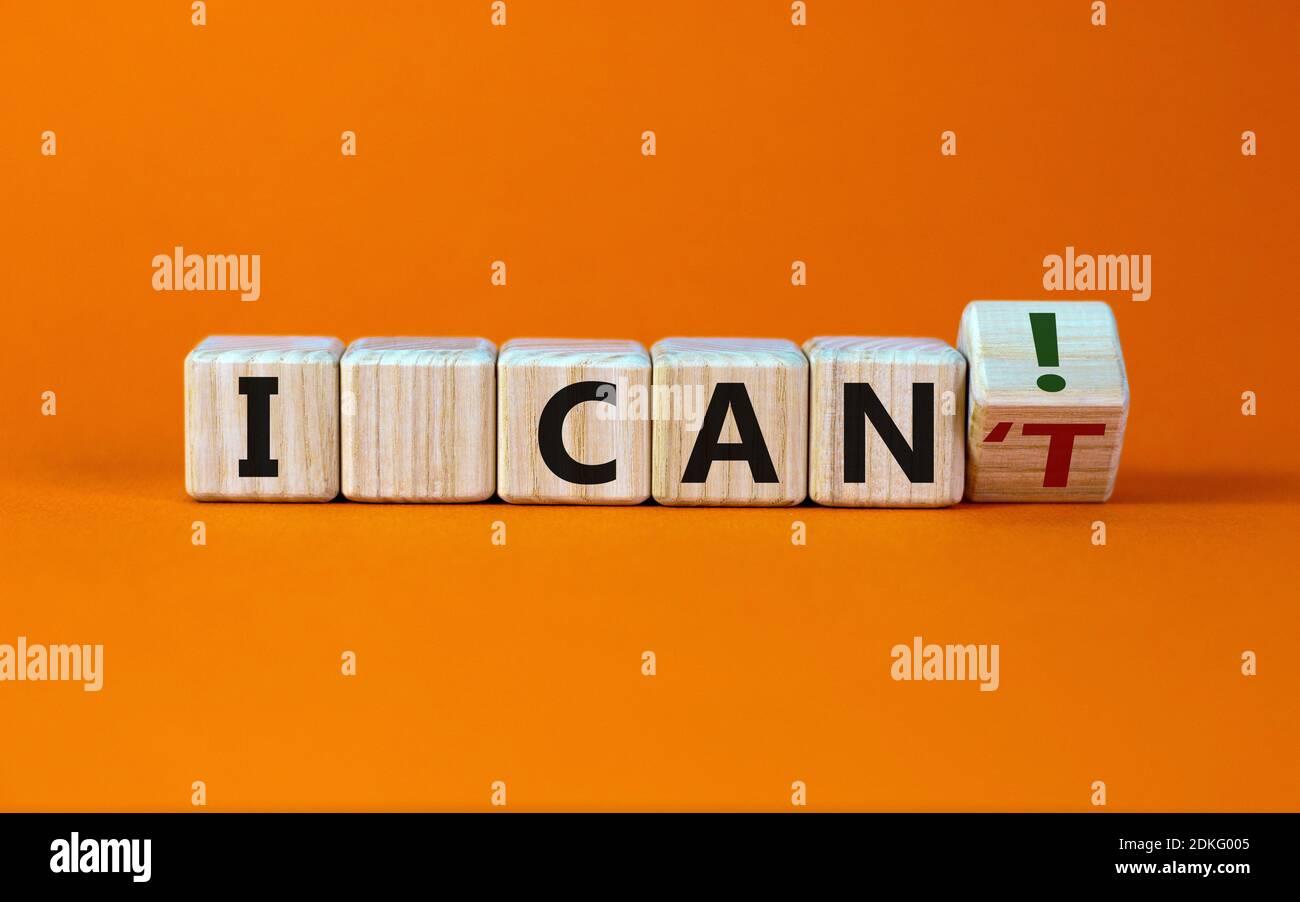 I can symbol. Turned a cube and changed the words 'i can't' to 'i can ...