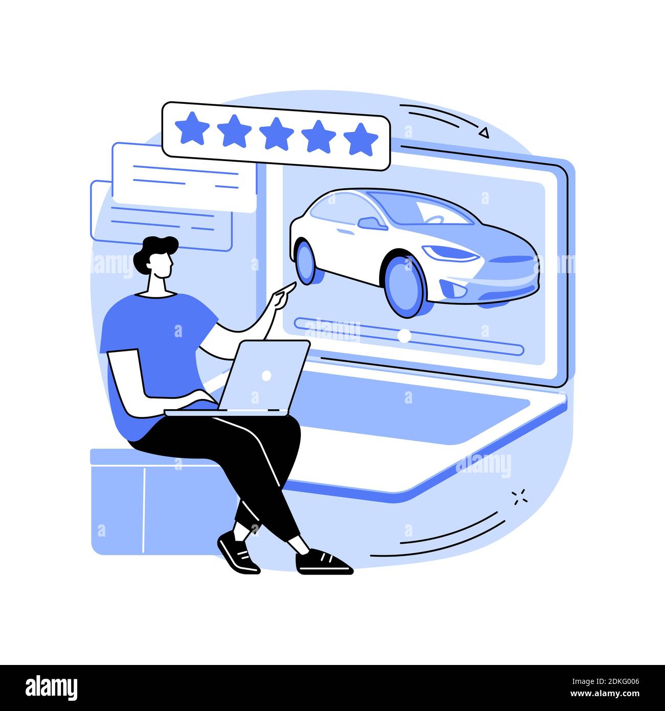 Car review icon outline Cut Out Stock Images & Pictures - Alamy