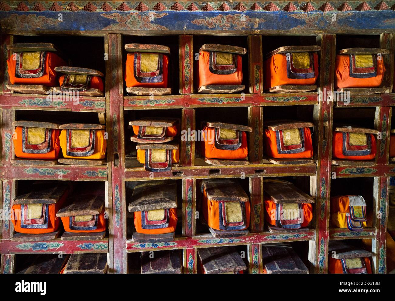 The ancient Tibetan buddhist library. Ladakh, India Stock Photo - Alamy