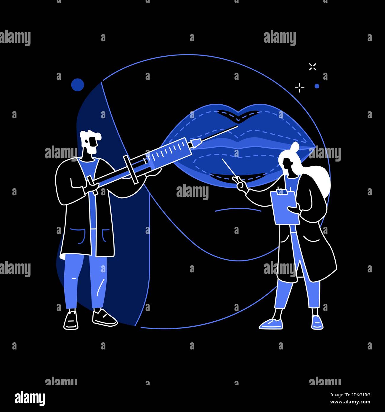 Lip injections abstract concept vector illustration Stock Vector Image ...