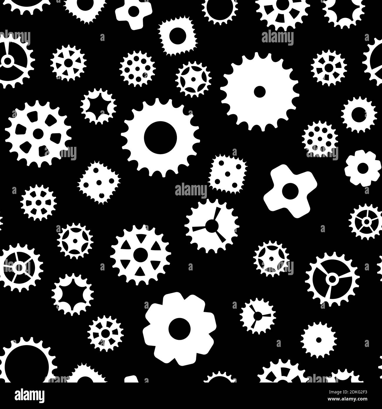 Abstract Wheel Gear Design Seamless Pattern Background. Vector ...