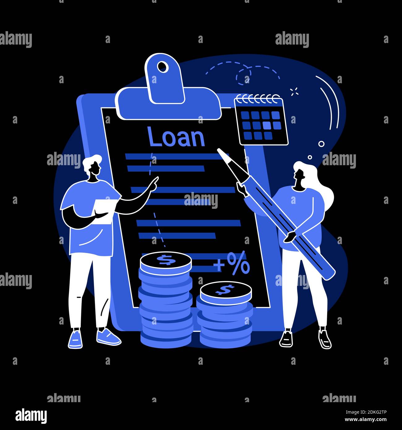 Loan disbursement abstract concept vector illustration Stock Vector ...