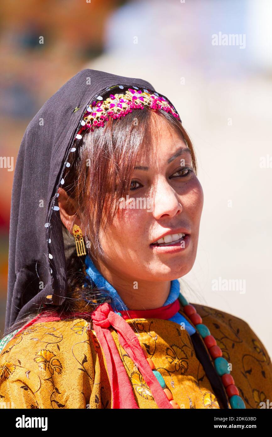 Leh, Jammu and Kashmir, India - Sep 01, 2012: The Ladakhi woman in ...