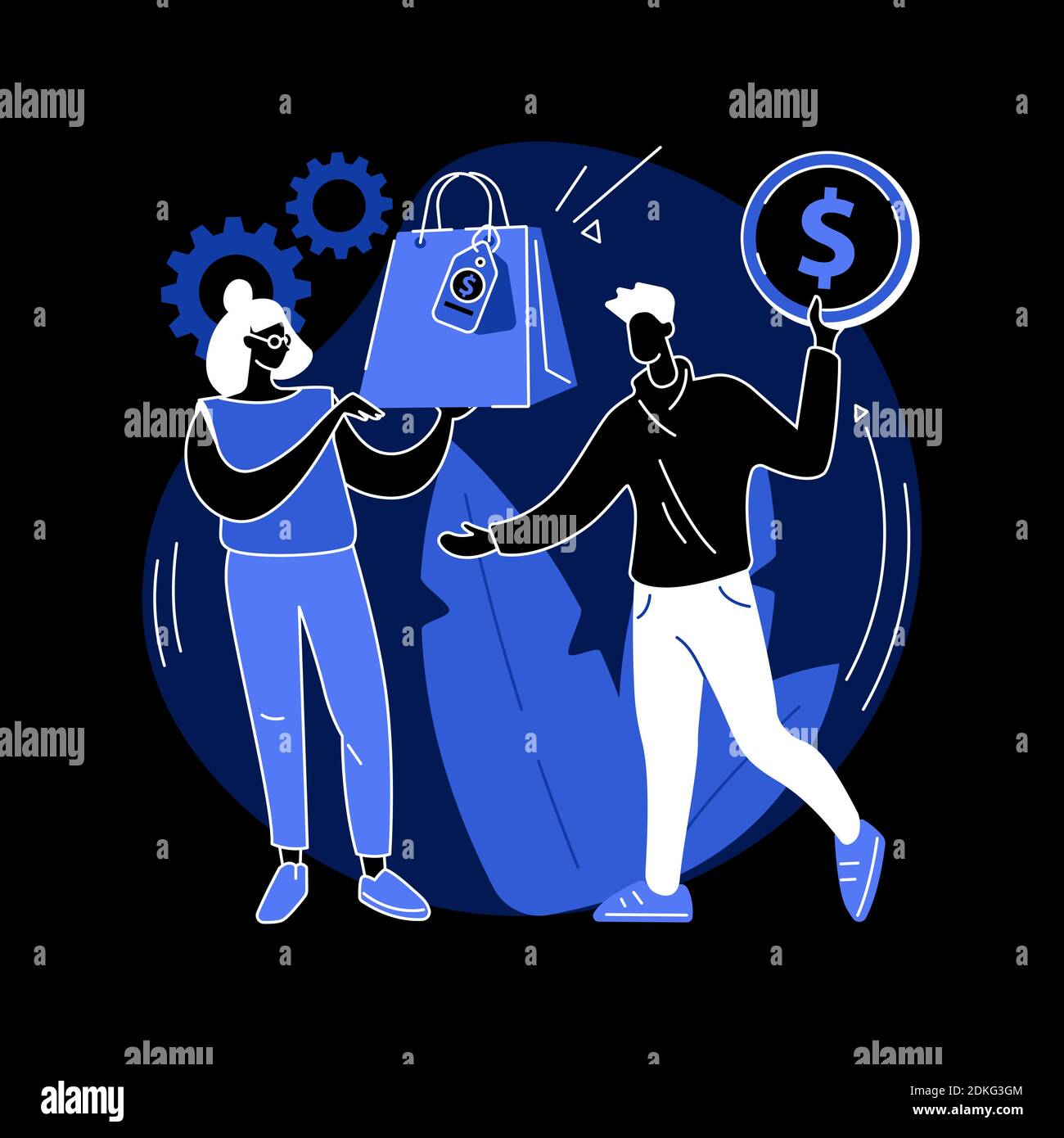 Personalized selling abstract concept vector illustration Stock Vector ...