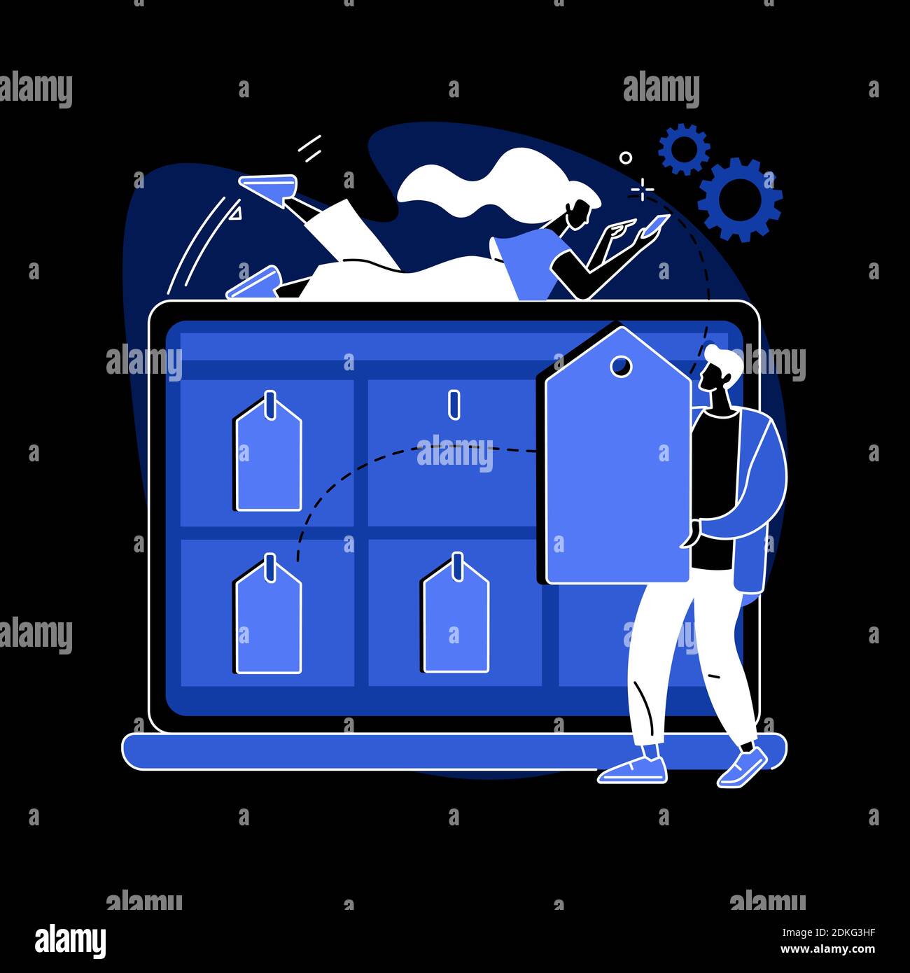 Tag management abstract concept vector illustration Stock Vector Image ...