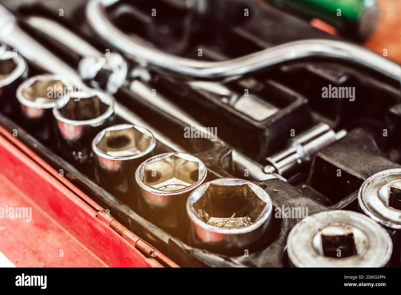 Vintage car toolkit hi-res stock photography and images - Alamy